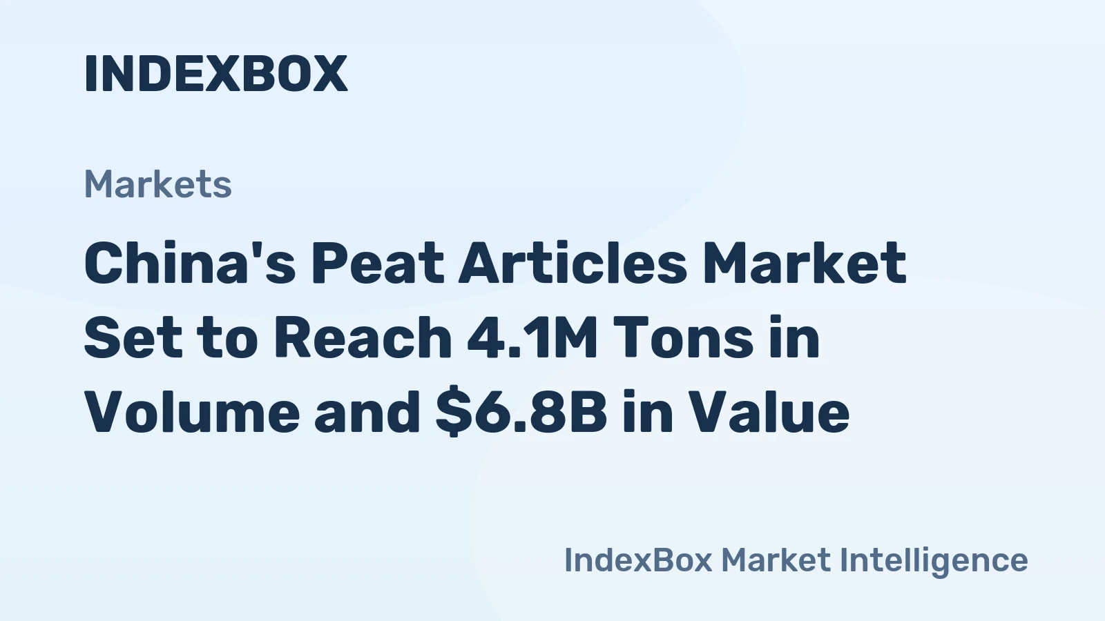 China's Peat Articles Market Set to Reach 4.1M Tons in Volume and $6.8B in Value