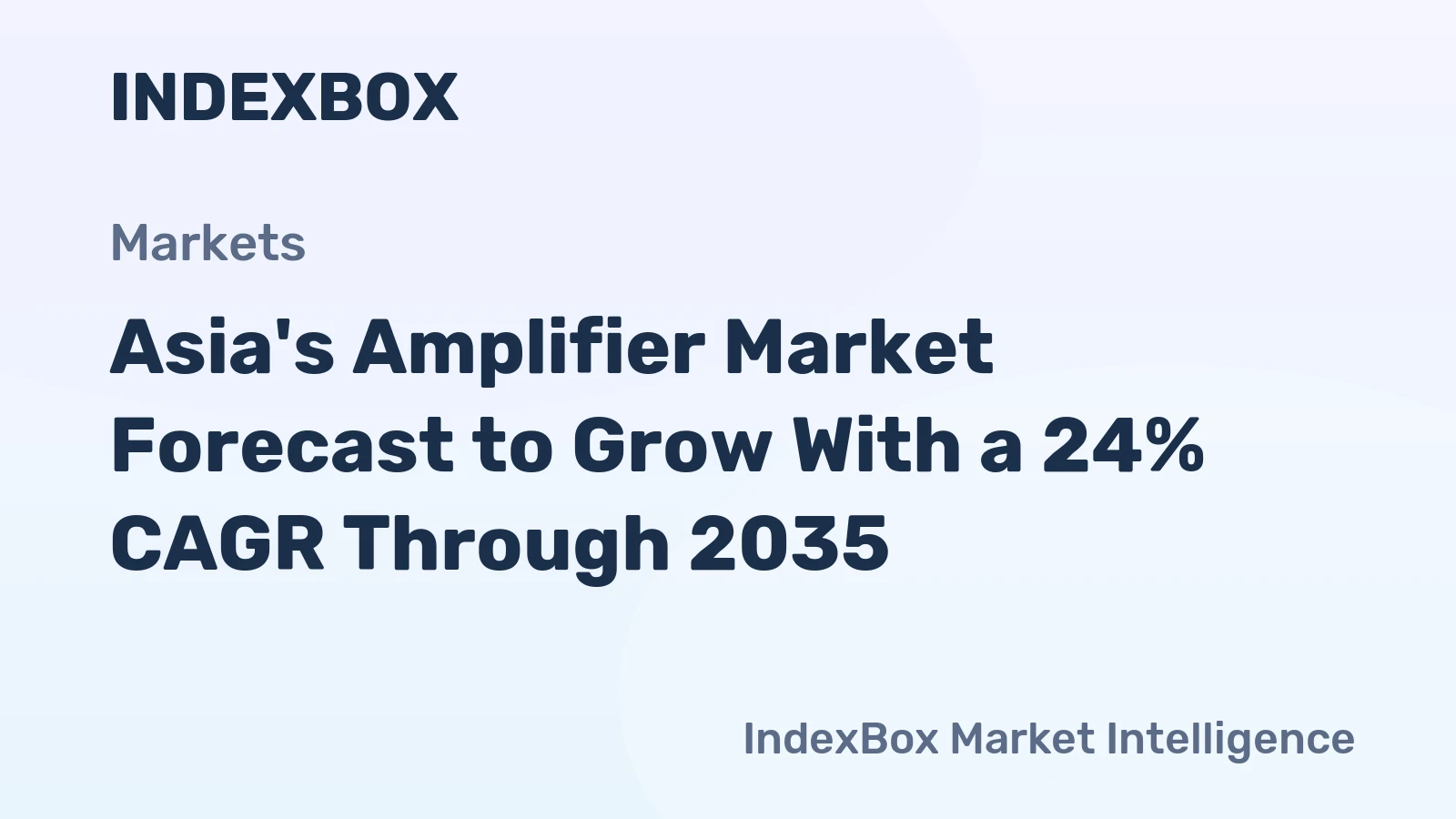 Asia's Amplifier Market Forecast to Grow With a 24% CAGR Through 2035