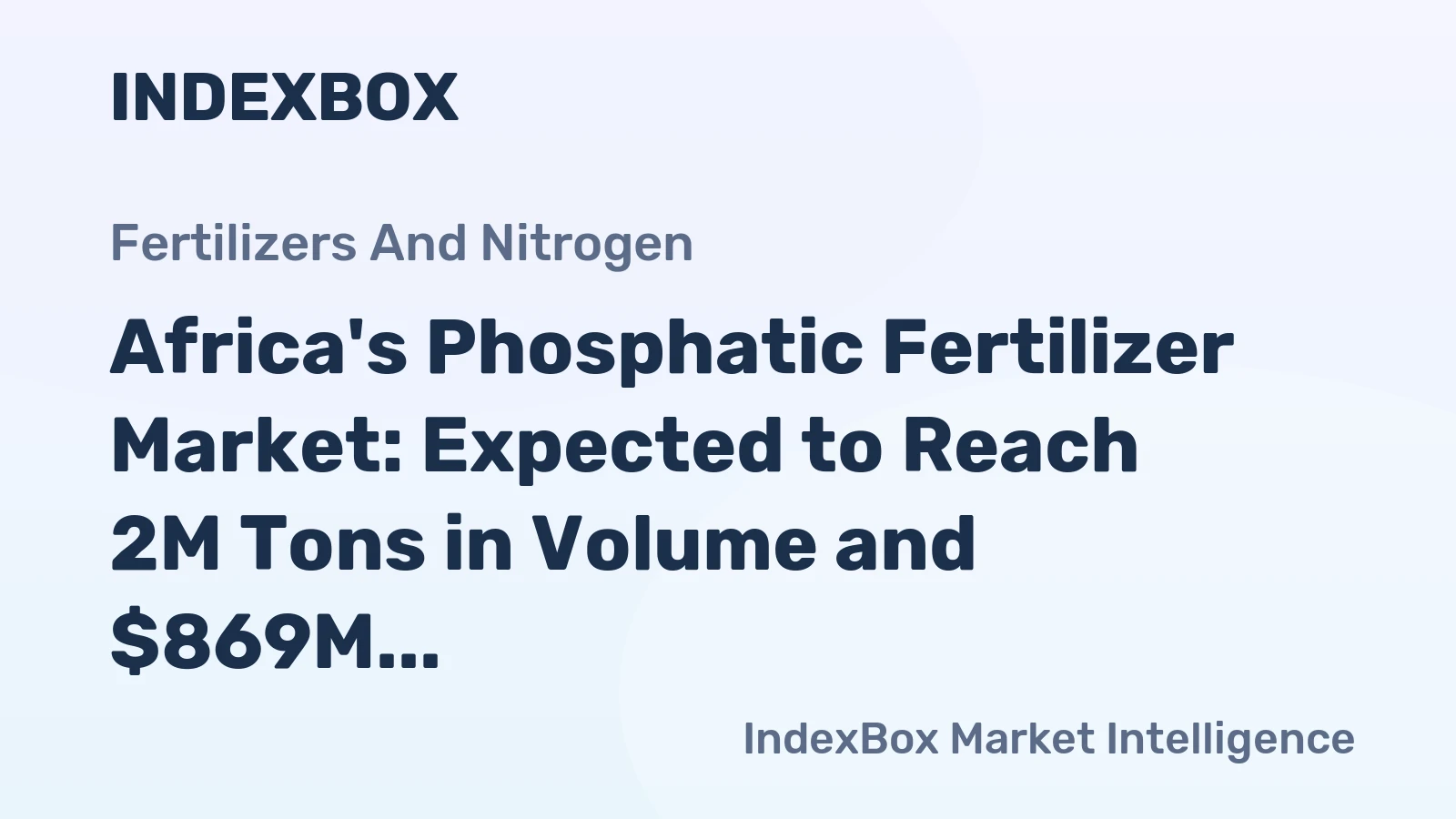 Africa's Phosphatic Fertilizer Market: Expected to Reach 2M Tons in Volume and $869M in Value by 2035
