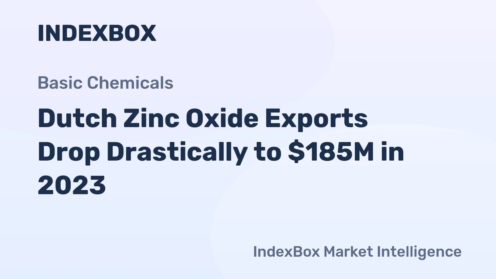 Dutch Zinc Oxide Exports Drop Drastically to $185M in 2023