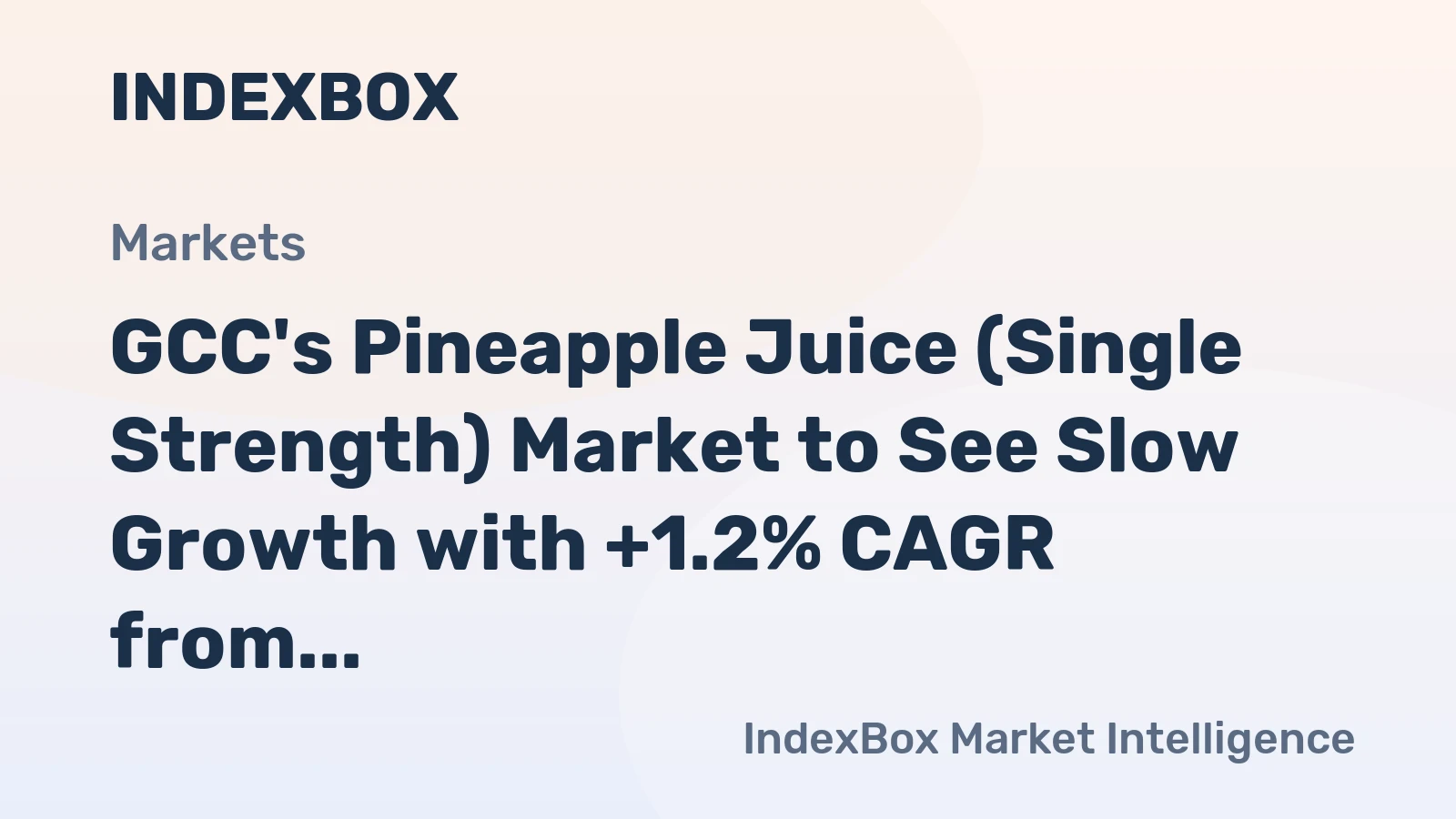 GCC's Pineapple Juice (Single Strength) Market to See Slow Growth with +1.2% CAGR from 2024-2035, Reaching 16K tons