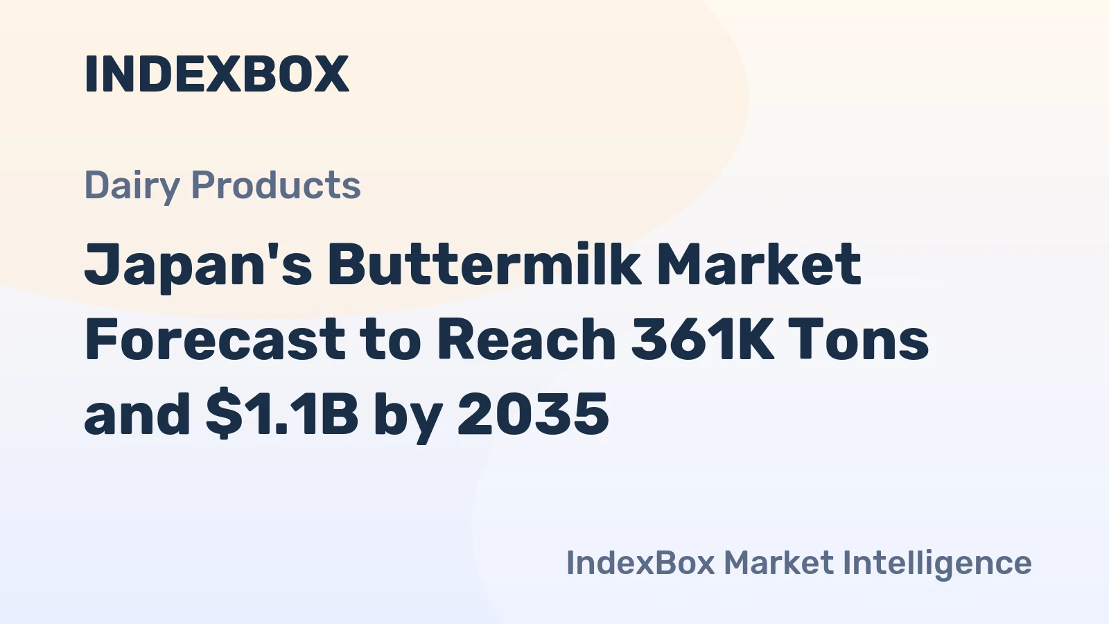 Japan's Buttermilk Market Forecast to Reach 361K Tons and $1.1B by 2035