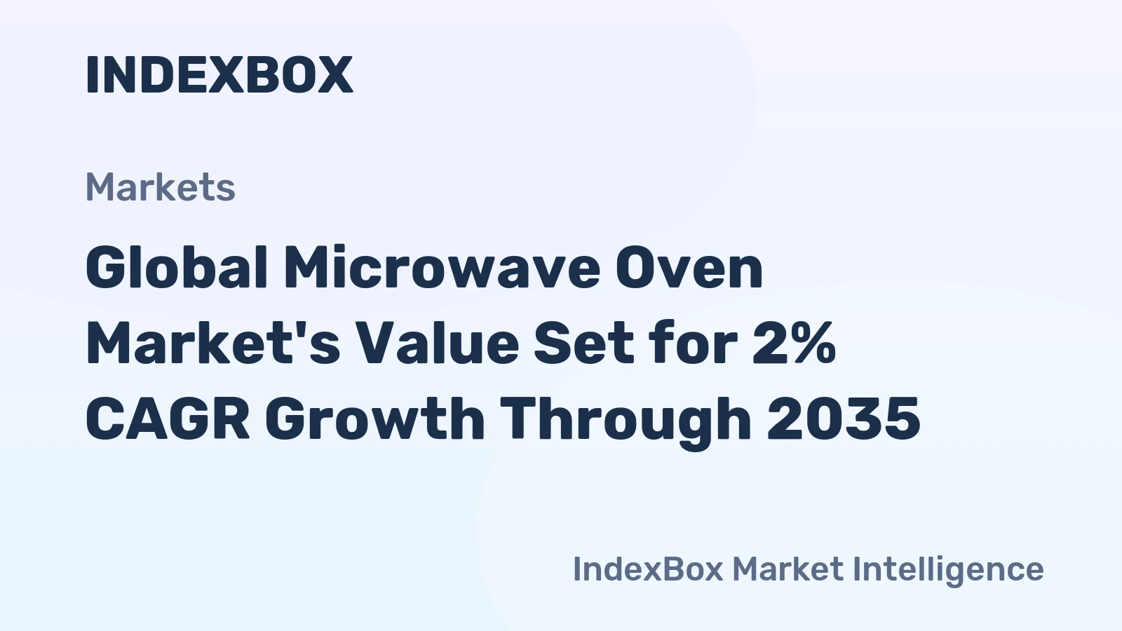 Global Microwave Oven Market's Value Set for 2% CAGR Growth Through 2035