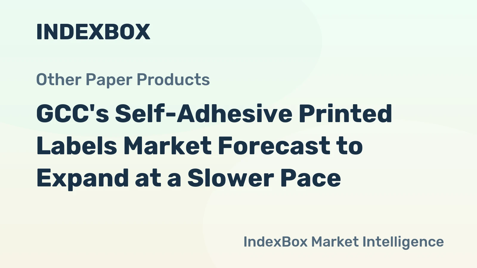 GCC's Self-Adhesive Printed Labels Market Forecast to Expand at a Slower Pace