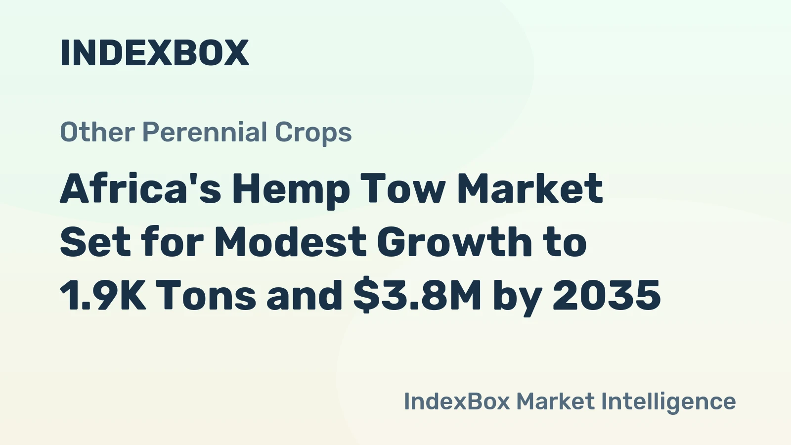 Africa's Hemp Tow Market Set for Modest Growth to 1.9K Tons and $3.8M by 2035