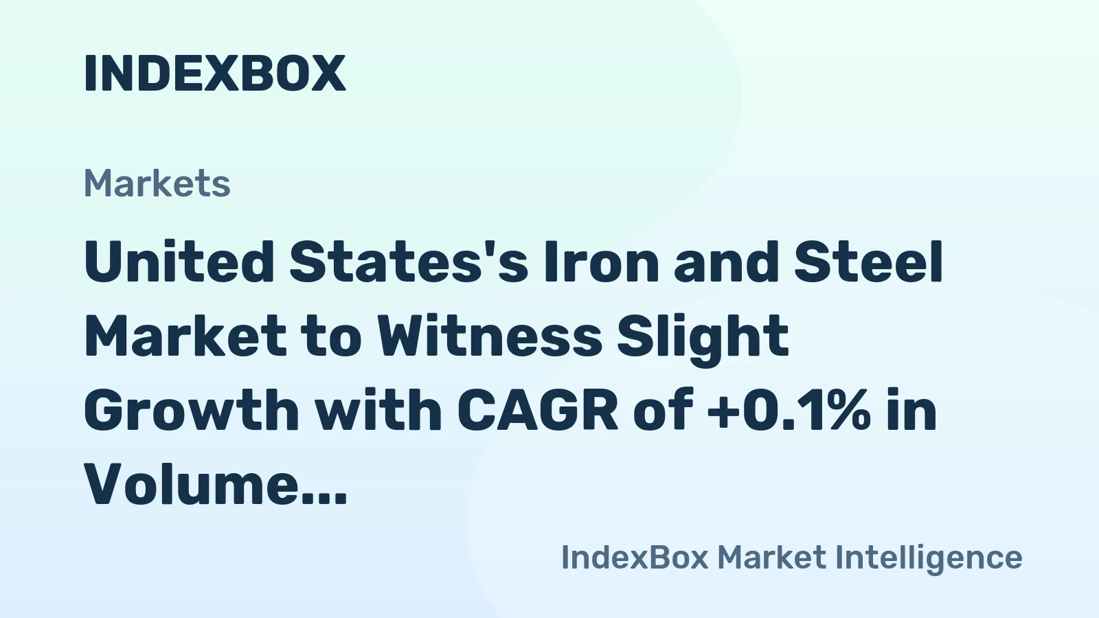 United States's Iron and Steel Market to Witness Slight Growth with CAGR of +0.1% in Volume and +6.0% in Value from 2024 to 2035