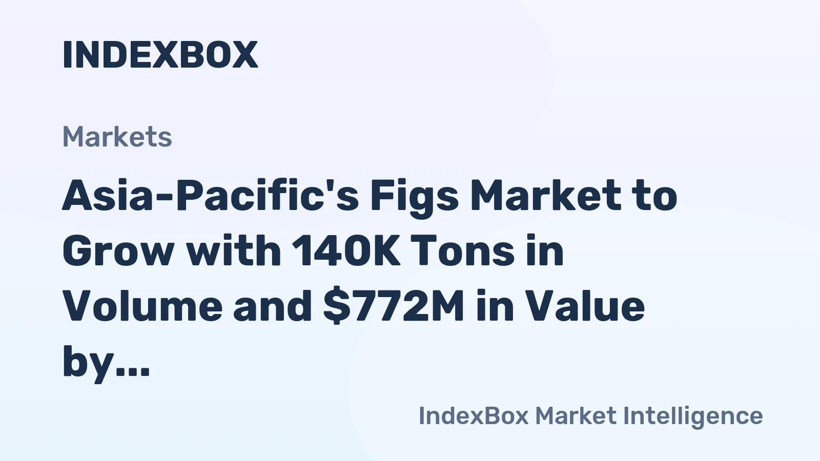 Asia-Pacific's Figs Market to Grow with 140K Tons in Volume and $772M in Value by 2035