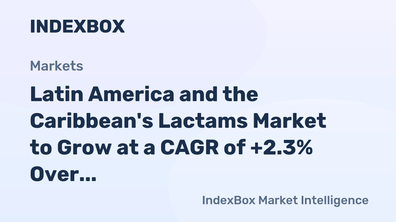 Latin America and the Caribbean's Lactams Market to Grow at a CAGR of +2.3% Over the Next Decade