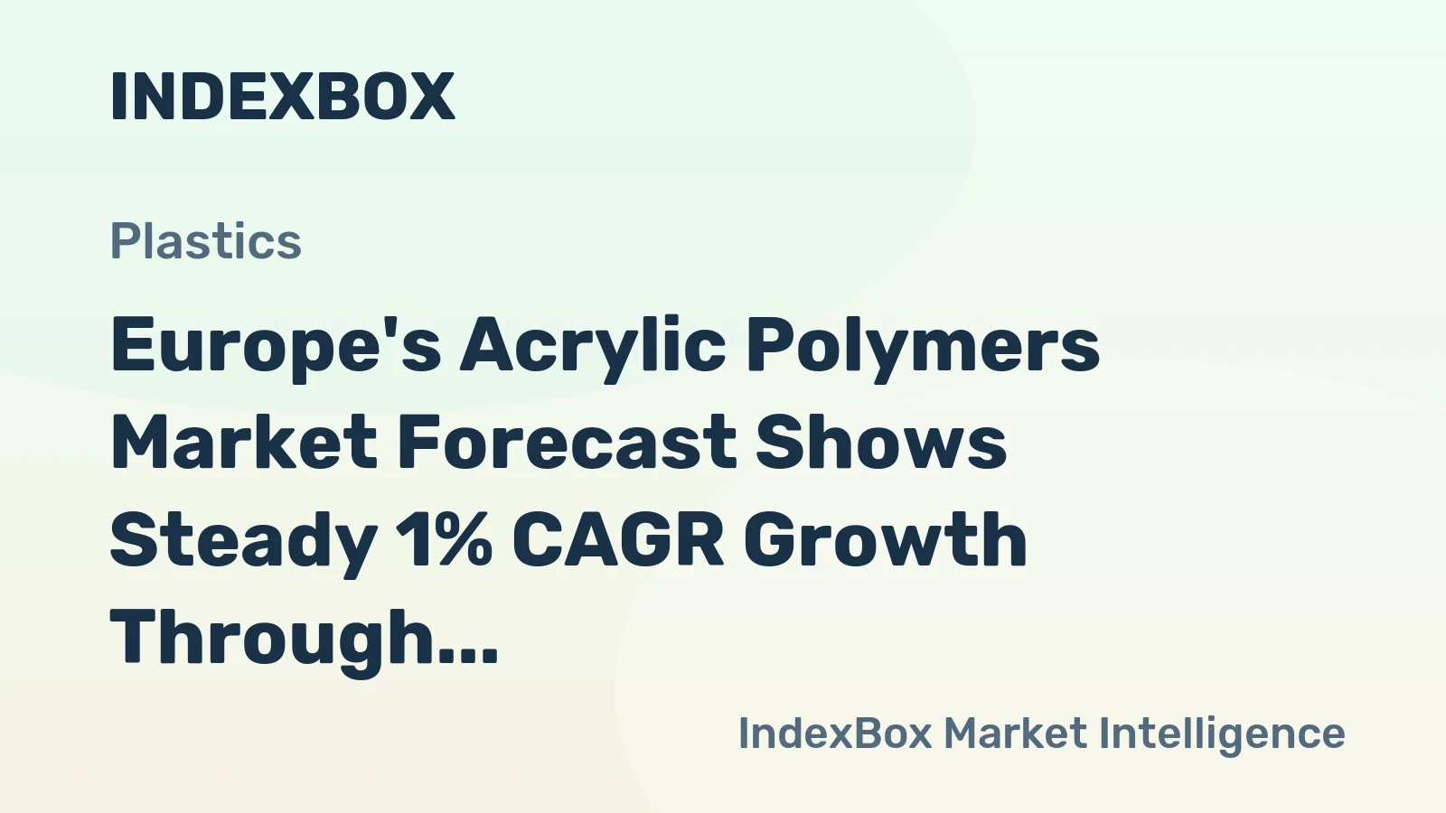 Europe's Acrylic Polymers Market Forecast Shows Steady 1% CAGR Growth Through 2035