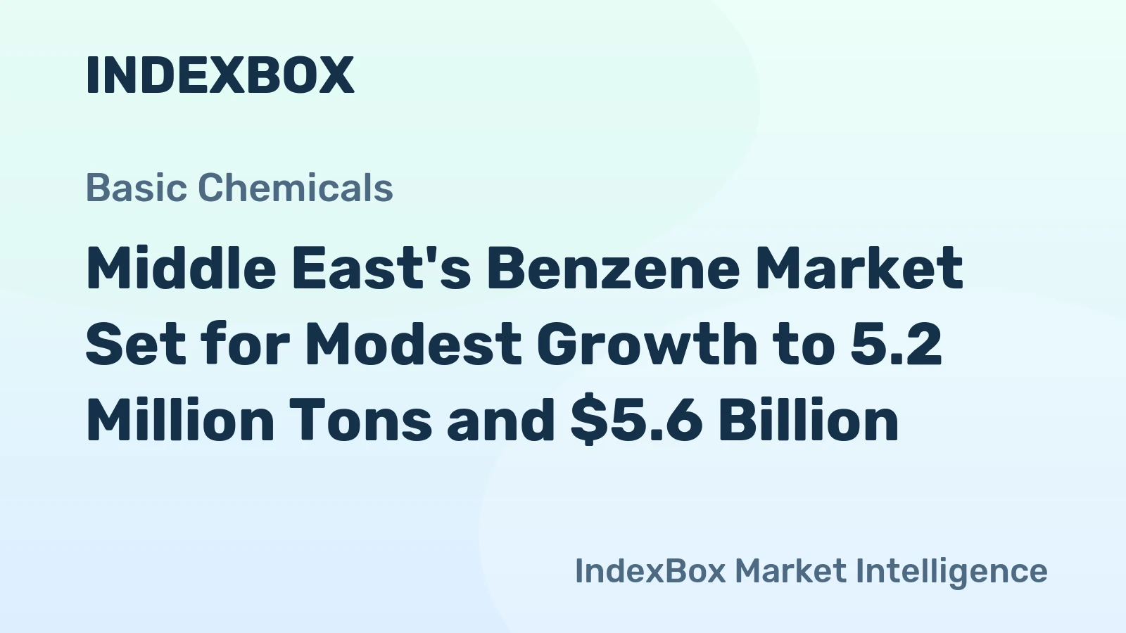 Middle East's Benzene Market Set for Modest Growth to 5.2 Million Tons and $5.6 Billion