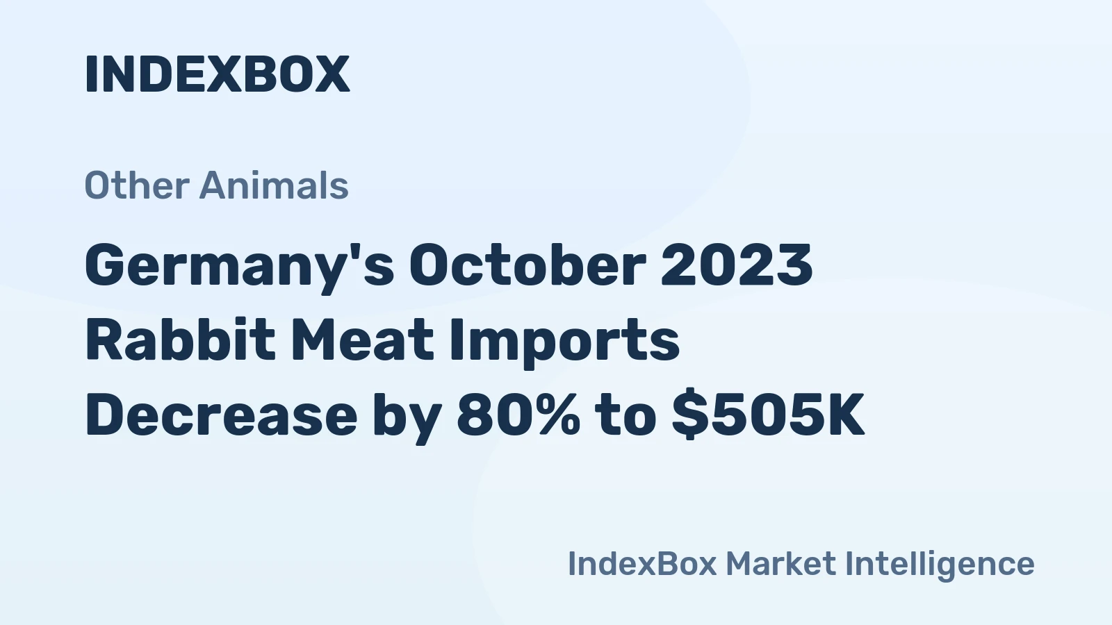 Germany's October 2023 Rabbit Meat Imports Decrease by 80% to $505K