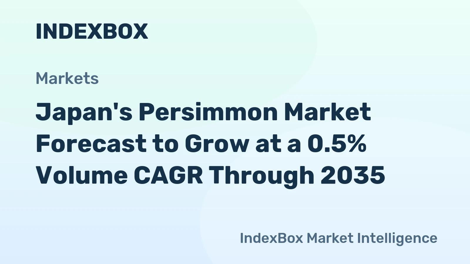 Japan's Persimmon Market Forecast to Grow at a 0.5% Volume CAGR Through 2035