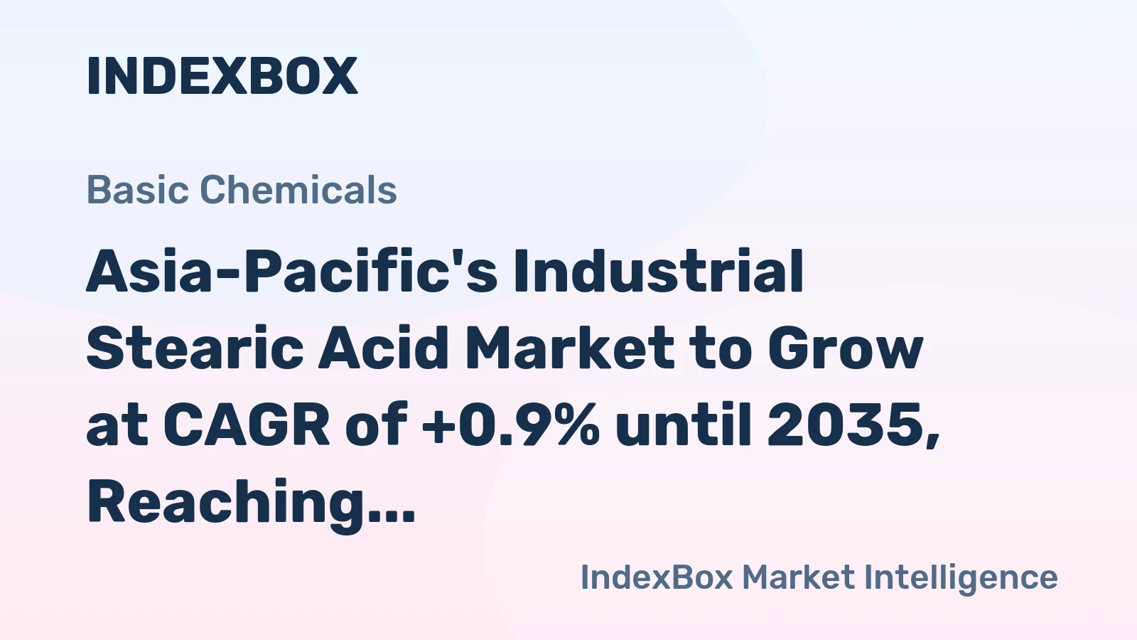 Asia-Pacific's Industrial Stearic Acid Market to Grow at CAGR of +0.9% until 2035, Reaching $3.2B in Value