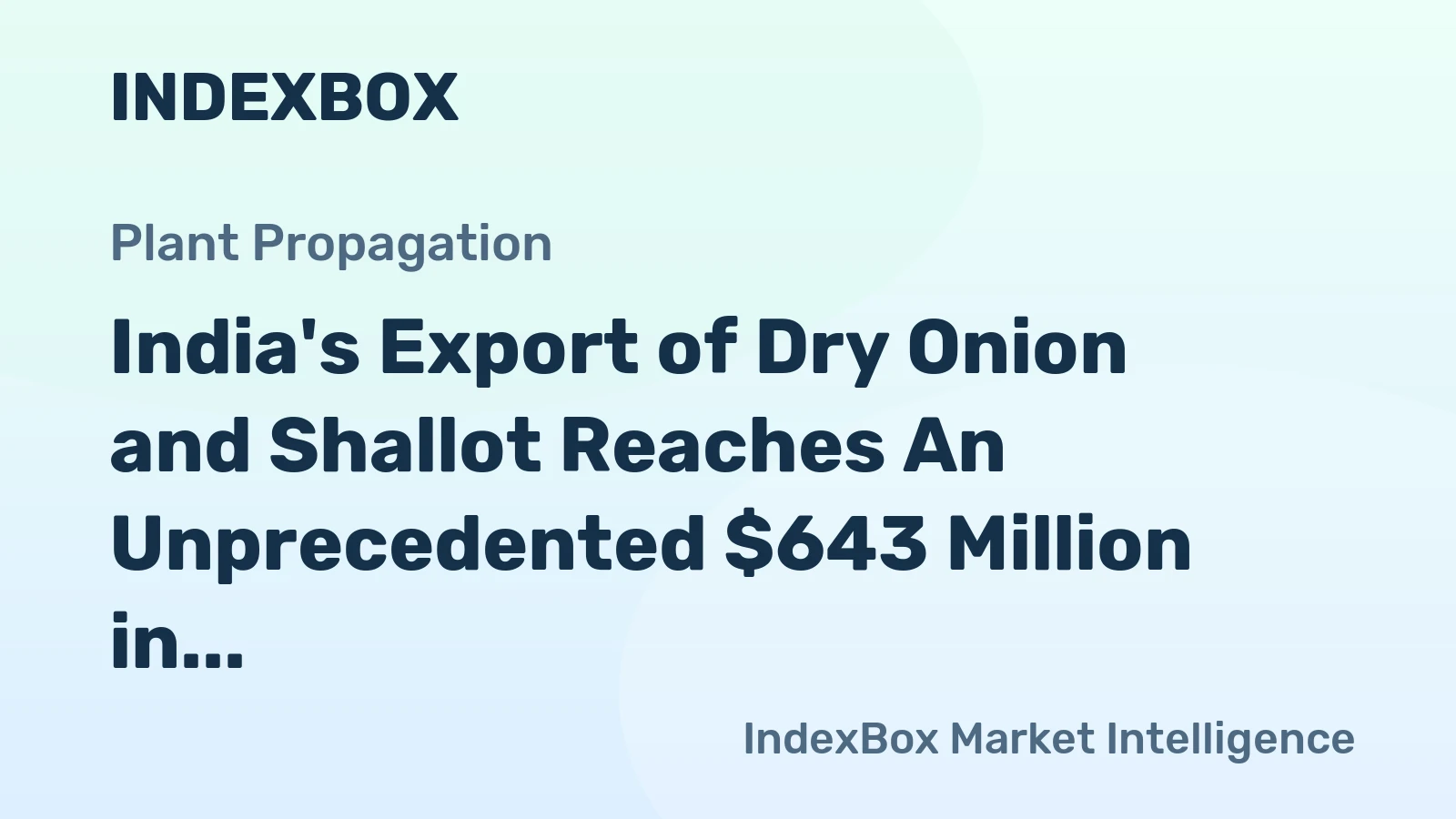 India's Export of Dry Onion and Shallot Reaches An Unprecedented $643 Million in 2023