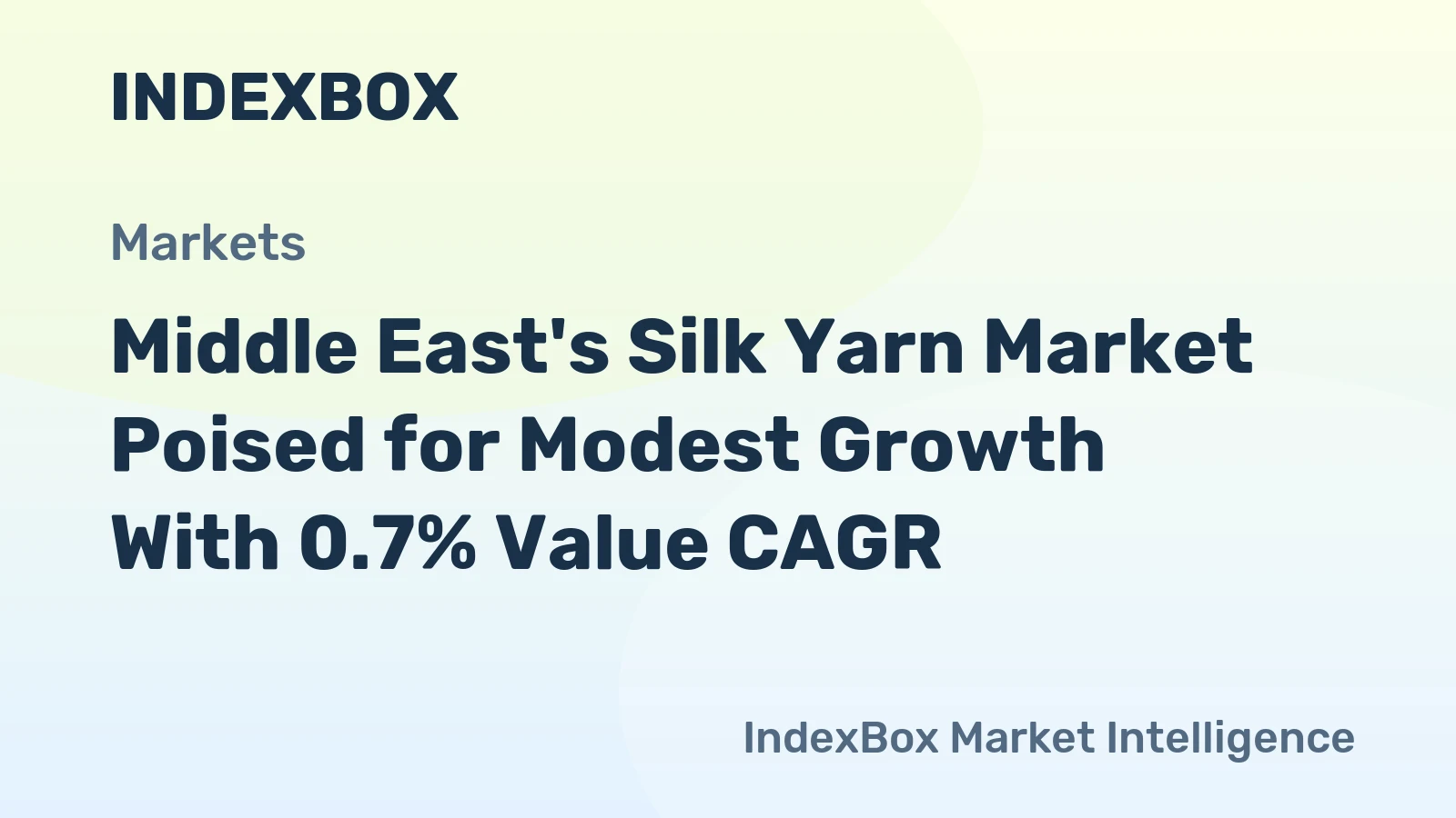 Middle East's Silk Yarn Market Poised for Modest Growth With 0.7% Value CAGR