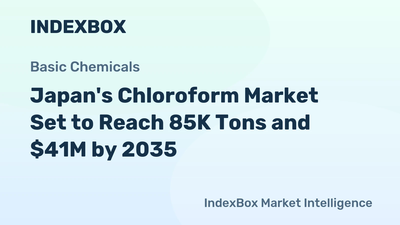 Japan's Chloroform Market Set to Reach 85K Tons and $41M by 2035
