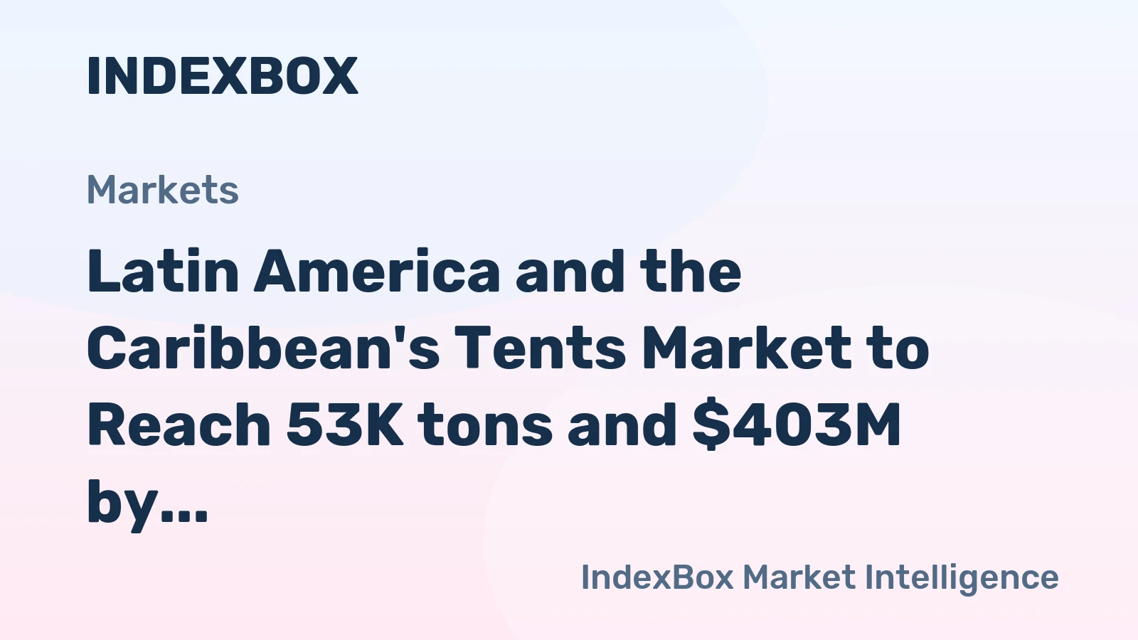 Latin America and the Caribbean's Tents Market to Reach 53K tons and $403M by 2035