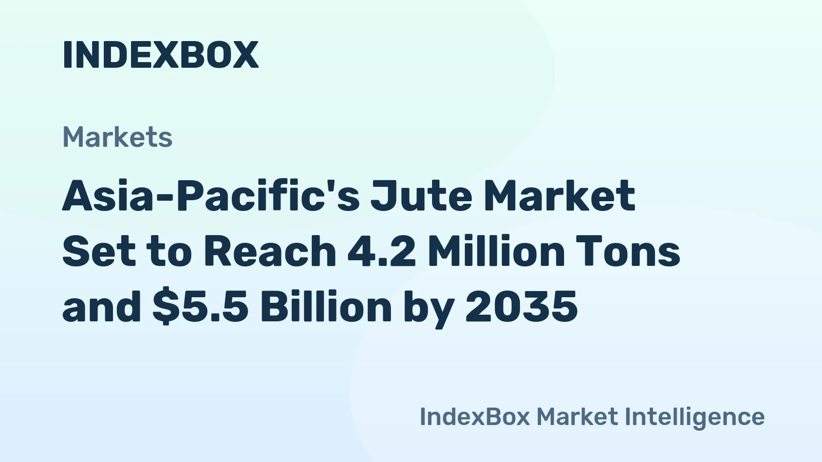 Asia-Pacific's Jute Market Set to Reach 4.2 Million Tons and $5.5 Billion by 2035