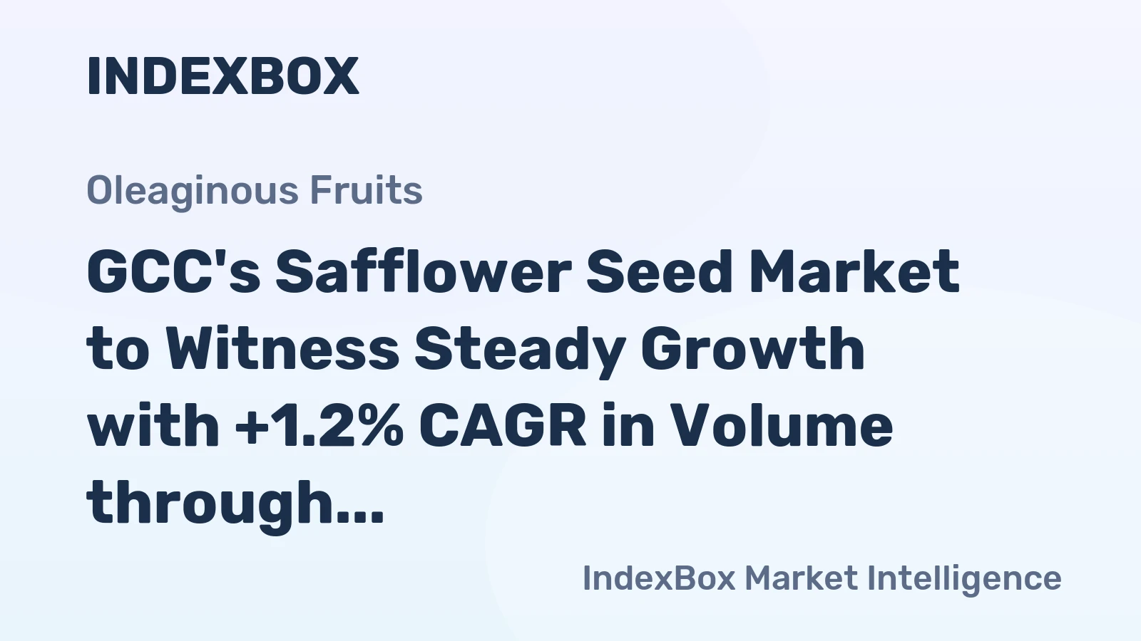 GCC's Safflower Seed Market to Witness Steady Growth with +1.2% CAGR in Volume through 2035