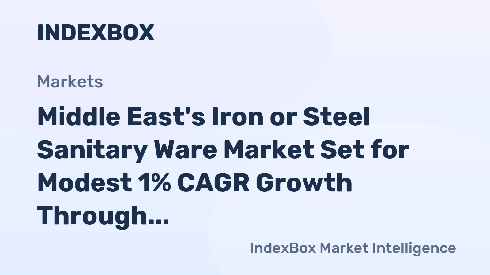 Middle East's Iron or Steel Sanitary Ware Market Set for Modest 1% CAGR Growth Through 2035