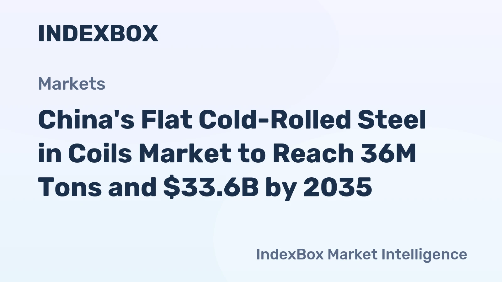 China's Flat Cold-Rolled Steel in Coils Market to Reach 36M Tons and $33.6B by 2035