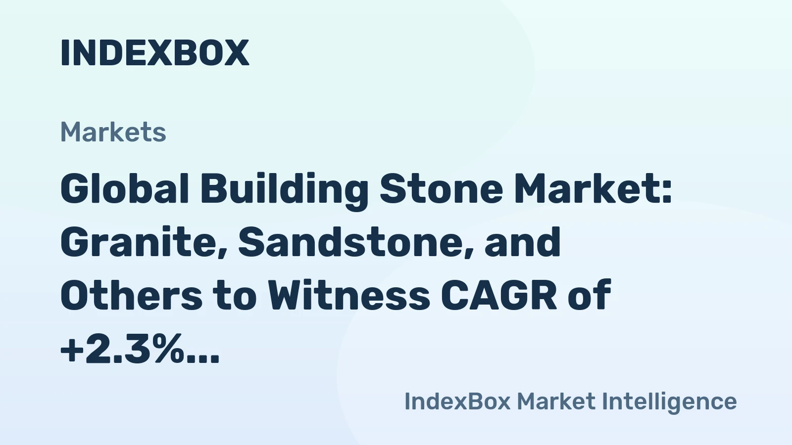 Global Building Stone Market: Granite, Sandstone, and Others to Witness CAGR of +2.3% from 2024 to 2035
