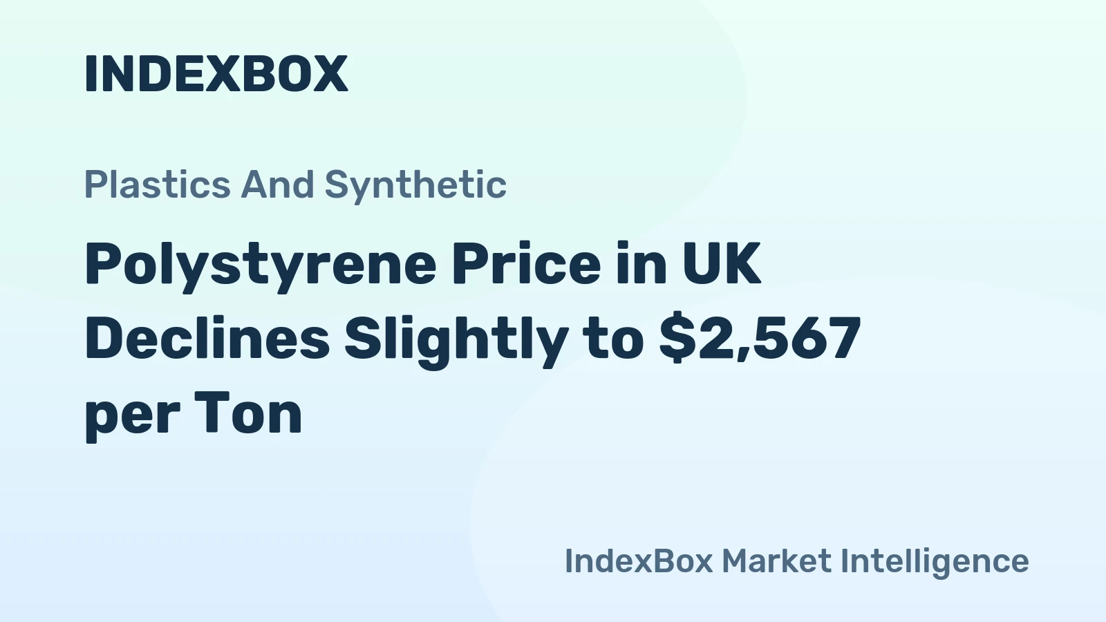 Polystyrene Price in UK Declines Slightly to $2,567 per Ton