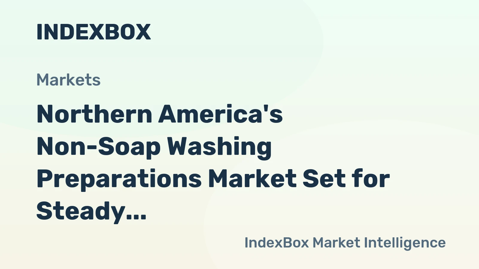 Northern America's Non-Soap Washing Preparations Market Set for Steady 2.4% CAGR Growth