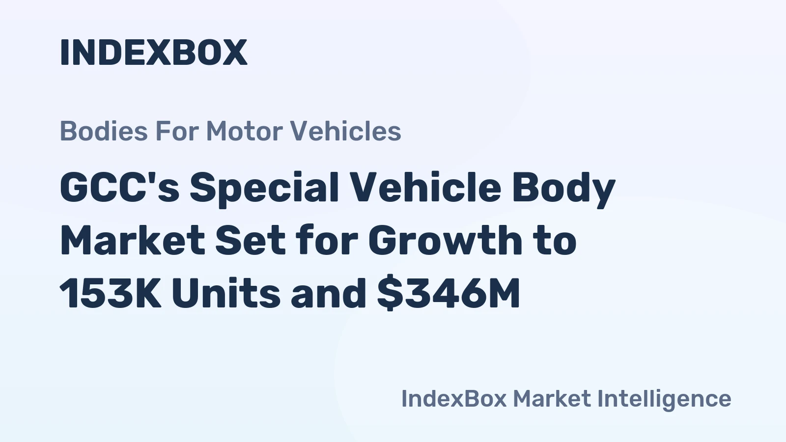 GCC's Special Vehicle Body Market Set for Growth to 153K Units and $346M