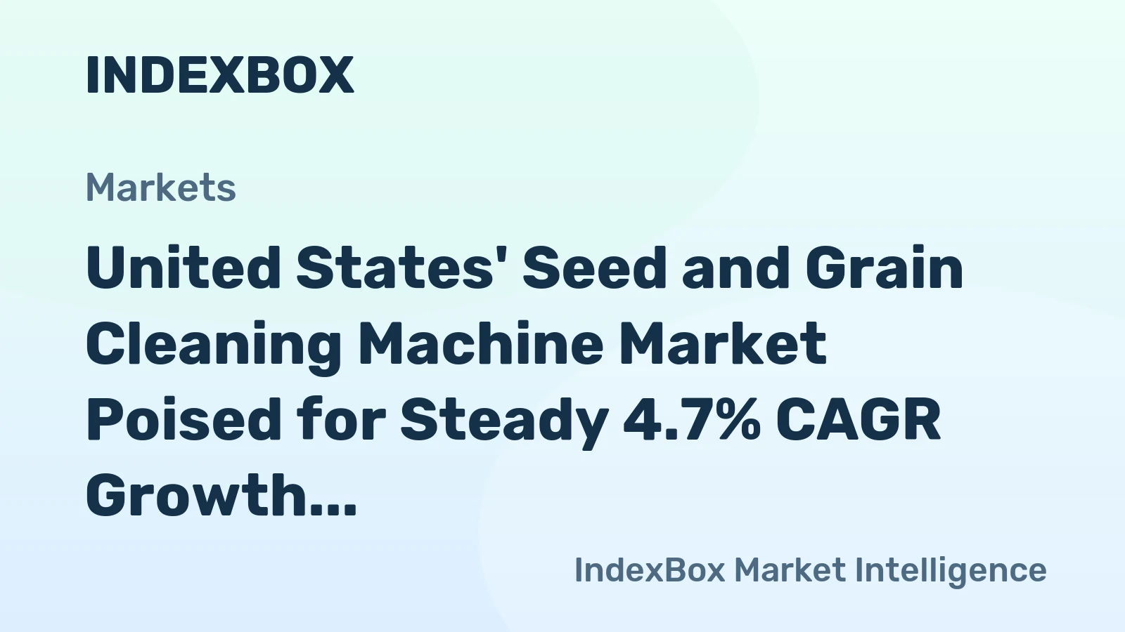United States' Seed and Grain Cleaning Machine Market Poised for Steady 4.7% CAGR Growth Through 2035