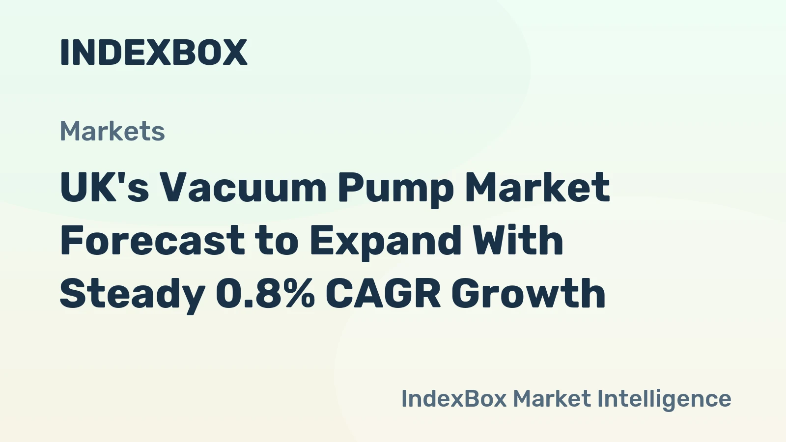 UK's Vacuum Pump Market Forecast to Expand With Steady 0.8% CAGR Growth