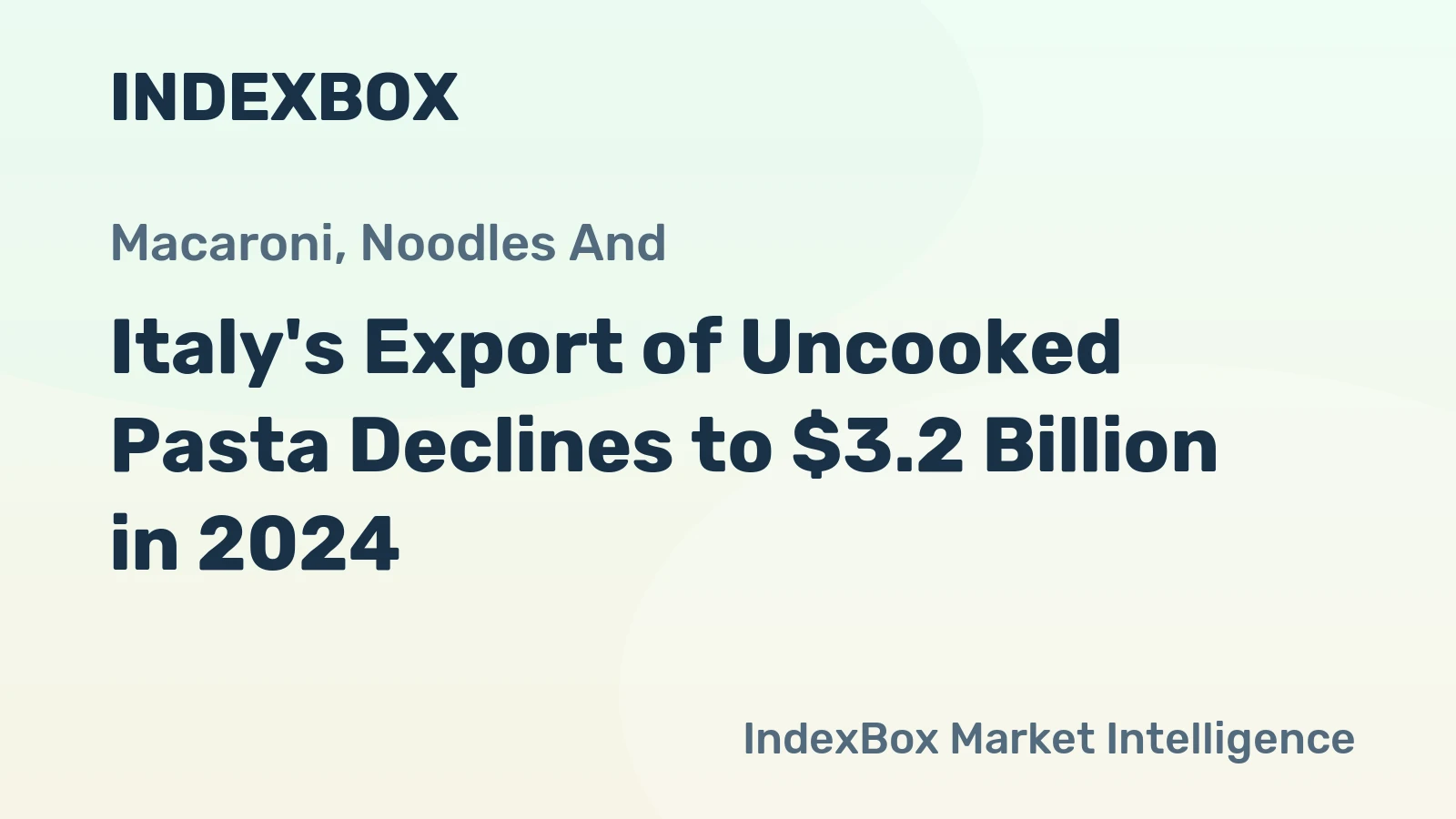 Italy's Export of Uncooked Pasta Declines to $3.2 Billion in 2024