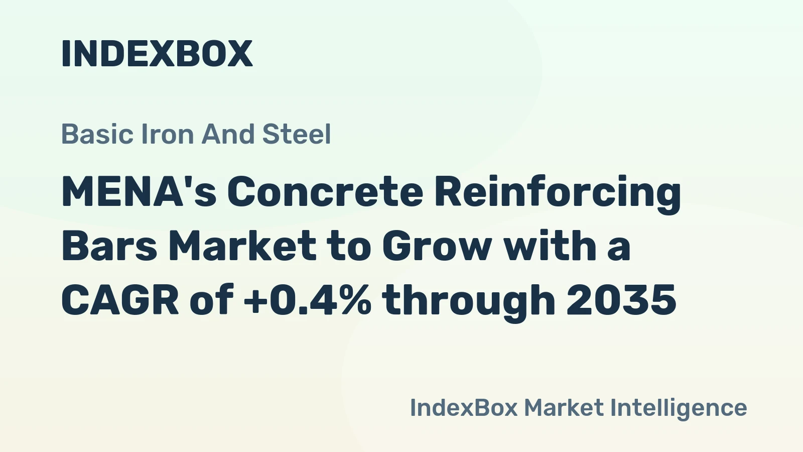 MENA's Concrete Reinforcing Bars Market to Grow with a CAGR of +0.4% through 2035