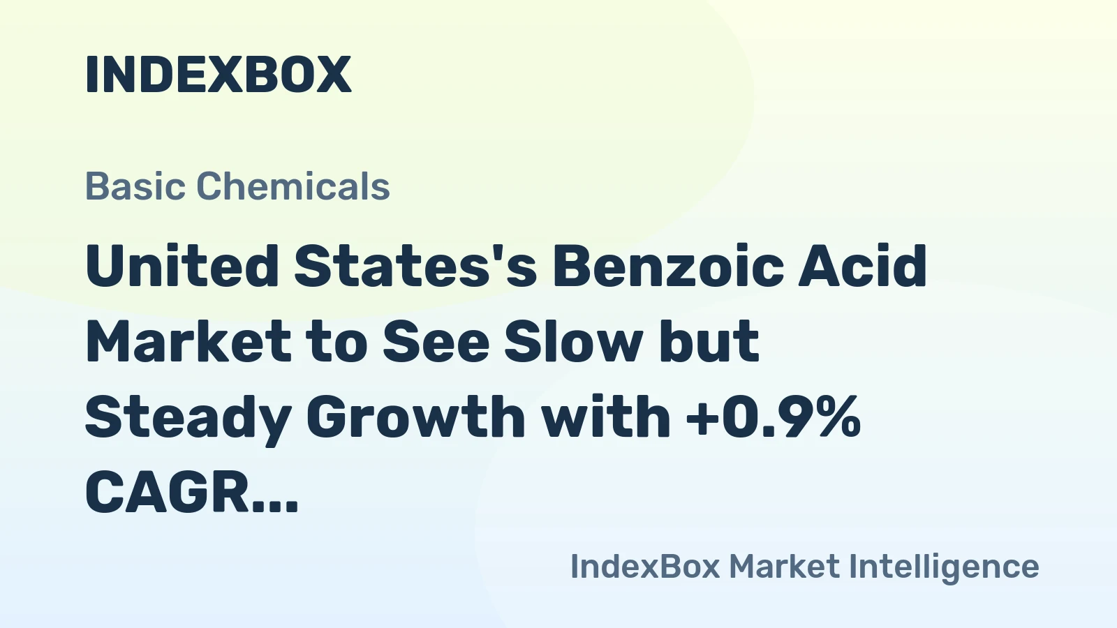 United States's Benzoic Acid Market to See Slow but Steady Growth with +0.9% CAGR Expected from 2024 to 2035