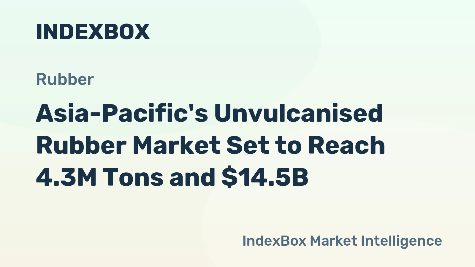 Asia-Pacific's Unvulcanised Rubber Market Set to Reach 4.3M Tons and $14.5B