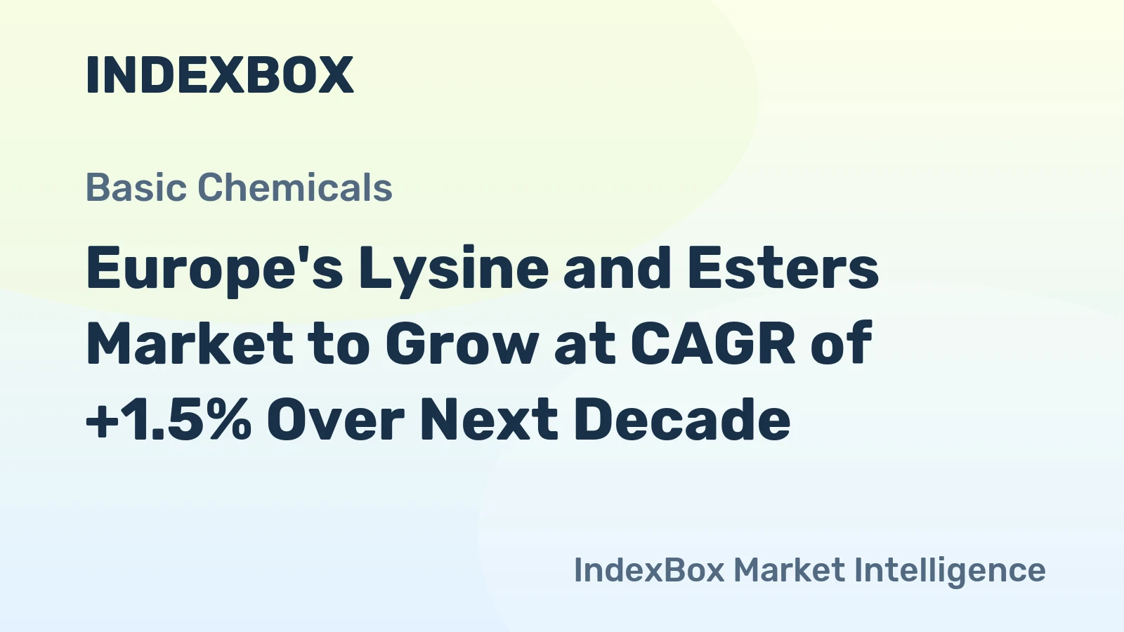 Europe's Lysine and Esters Market to Grow at CAGR of +1.5% Over Next Decade