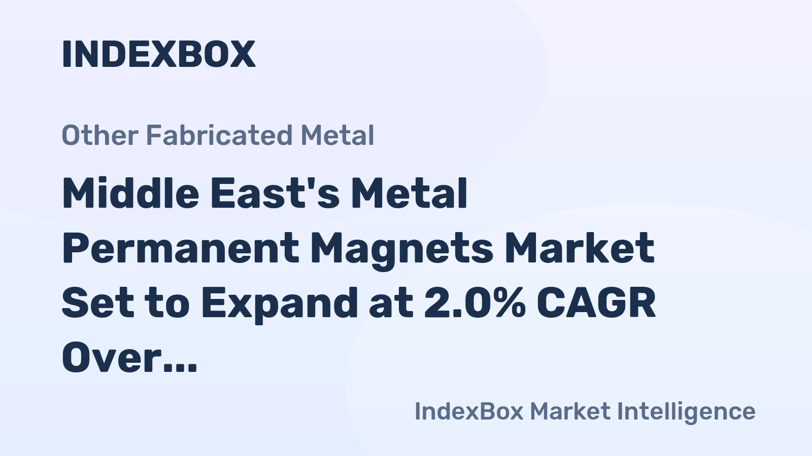 Middle East's Metal Permanent Magnets Market Set to Expand at 2.0% CAGR Over Next Decade