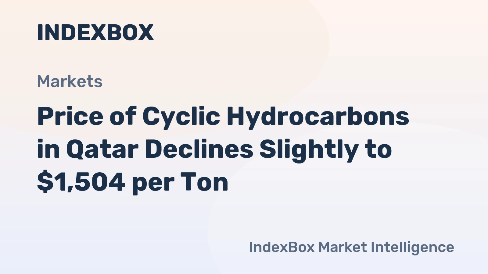 Price of Cyclic Hydrocarbons in Qatar Declines Slightly to $1,504 per Ton