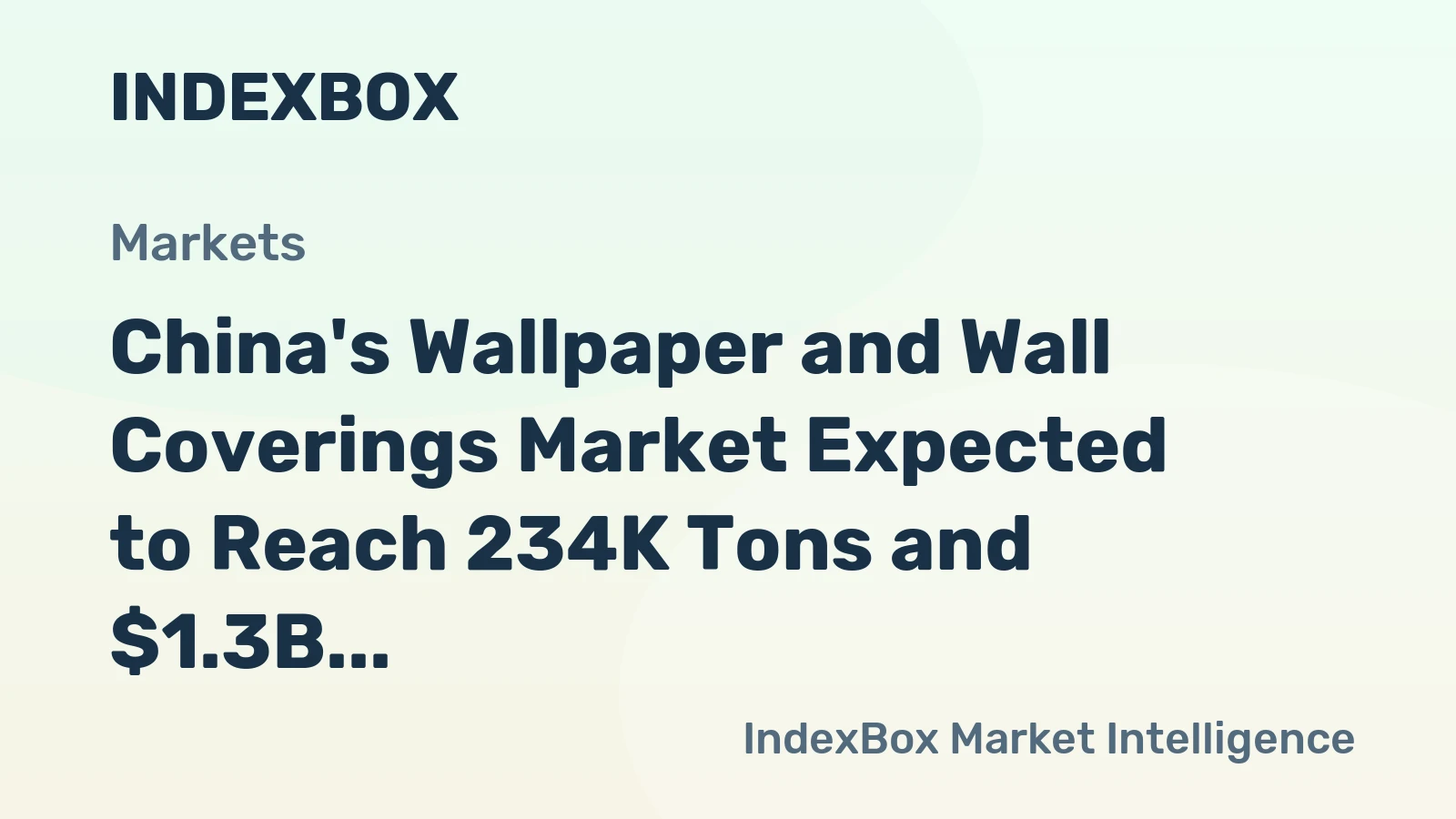 China's Wallpaper and Wall Coverings Market Expected to Reach 234K Tons and $1.3B by 2035