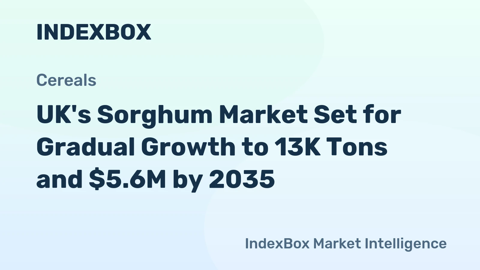 UK's Sorghum Market Set for Gradual Growth to 13K Tons and $5.6M by 2035