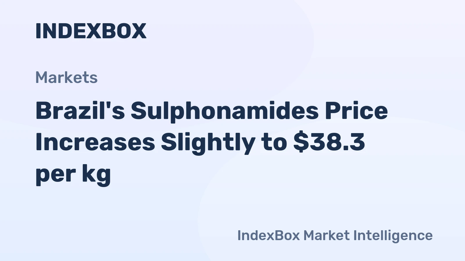 Brazil's Sulphonamides Price Increases Slightly to $38.3 per kg