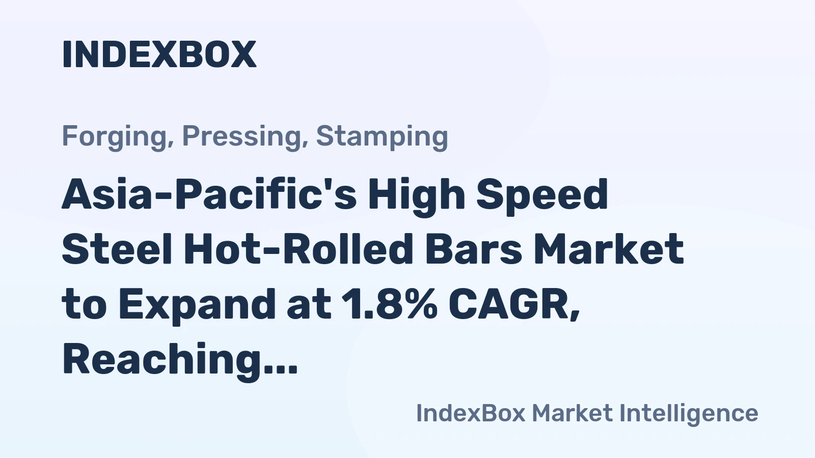 Asia-Pacific's High Speed Steel Hot-Rolled Bars Market to Expand at 1.8% CAGR, Reaching 21M Tons by 2035