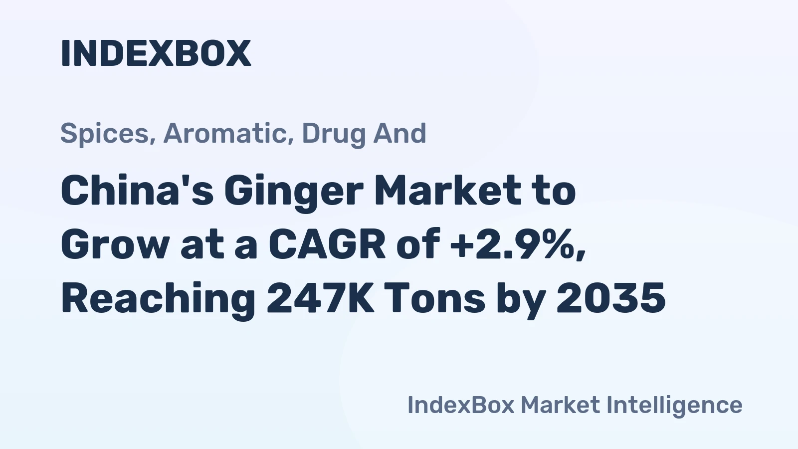 China's Ginger Market to Grow at a CAGR of +2.9%, Reaching 247K Tons by 2035