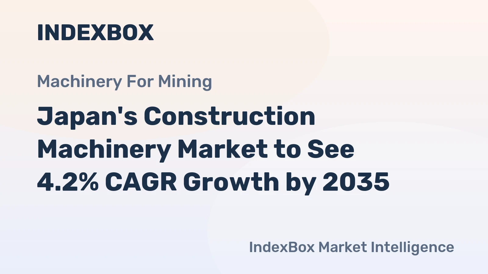 Japan's Construction Machinery Market to See 4.2% CAGR Growth by 2035
