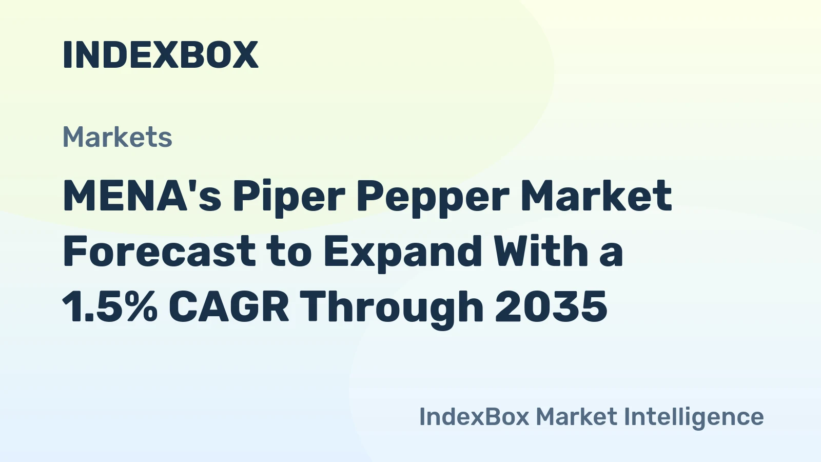 MENA's Piper Pepper Market Forecast to Expand With a 1.5% CAGR Through 2035
