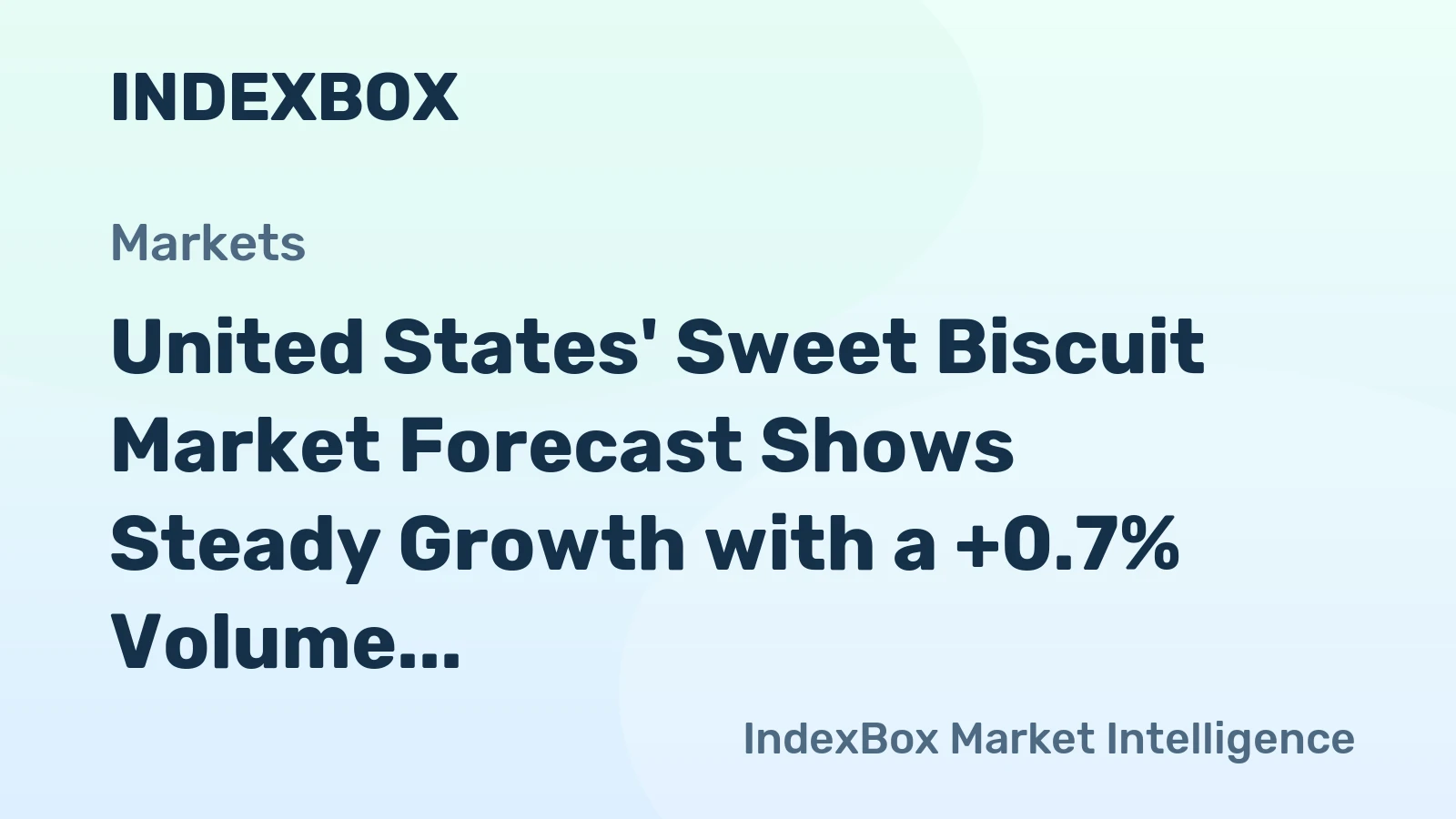 United States' Sweet Biscuit Market Forecast Shows Steady Growth with a +0.7% Volume CAGR