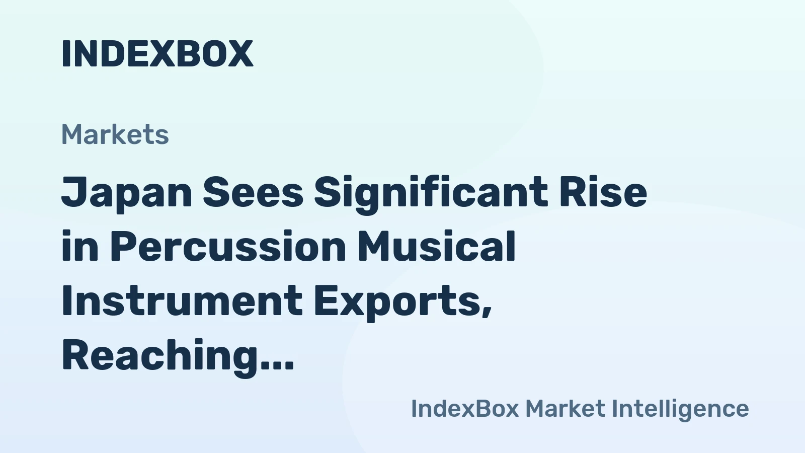 Japan Sees Significant Rise in Percussion Musical Instrument Exports, Reaching $15M by 2024