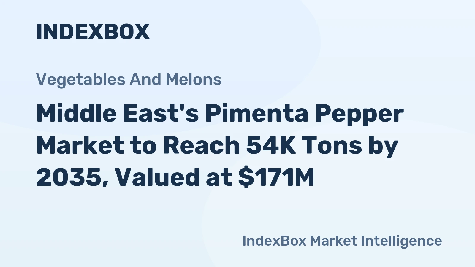 Middle East's Pimenta Pepper Market to Reach 54K Tons by 2035, Valued at $171M