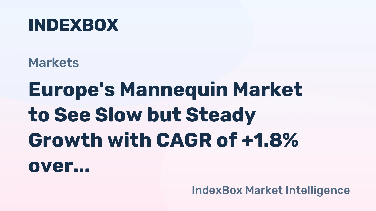 Europe's Mannequin Market to See Slow but Steady Growth with CAGR of +1.8% over Next Decade