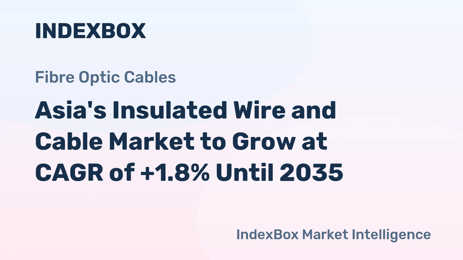 Asia's Insulated Wire and Cable Market to Grow at CAGR of +1.8% Until 2035
